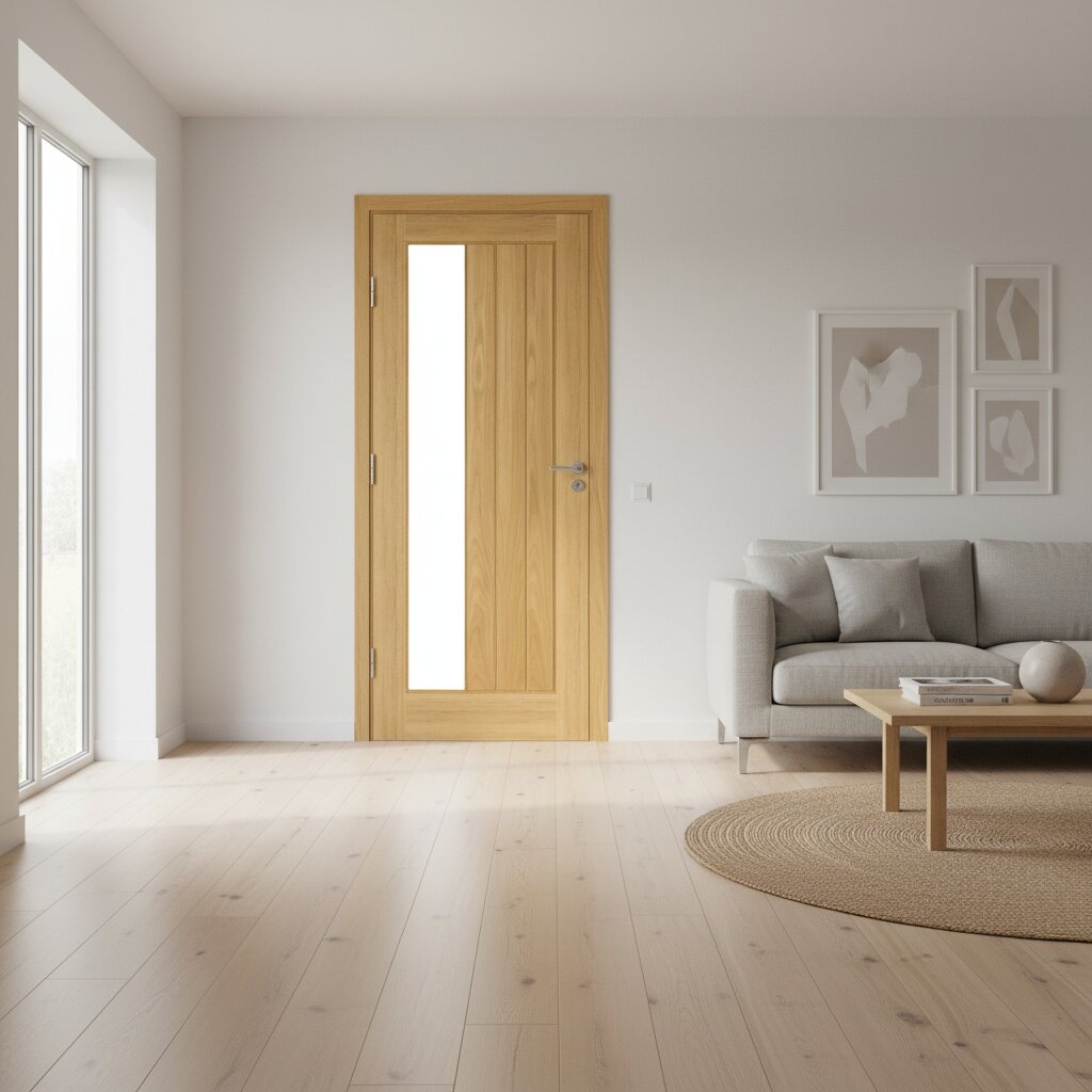 Ely Prefinished Glazed Oak FD30 Fire Door | UK Oak Doors