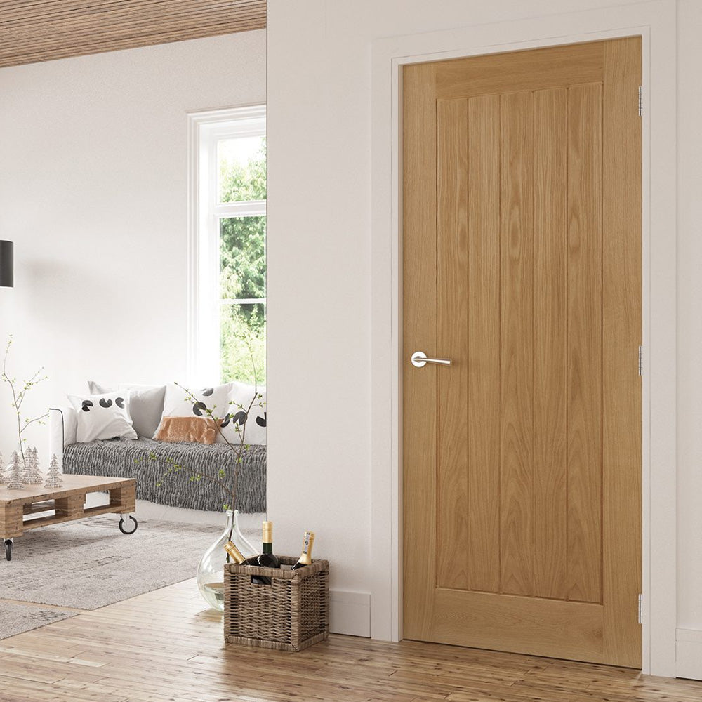 Ely Unfinished Oak FD30 Cottage Fire Door - UK Oak Doors